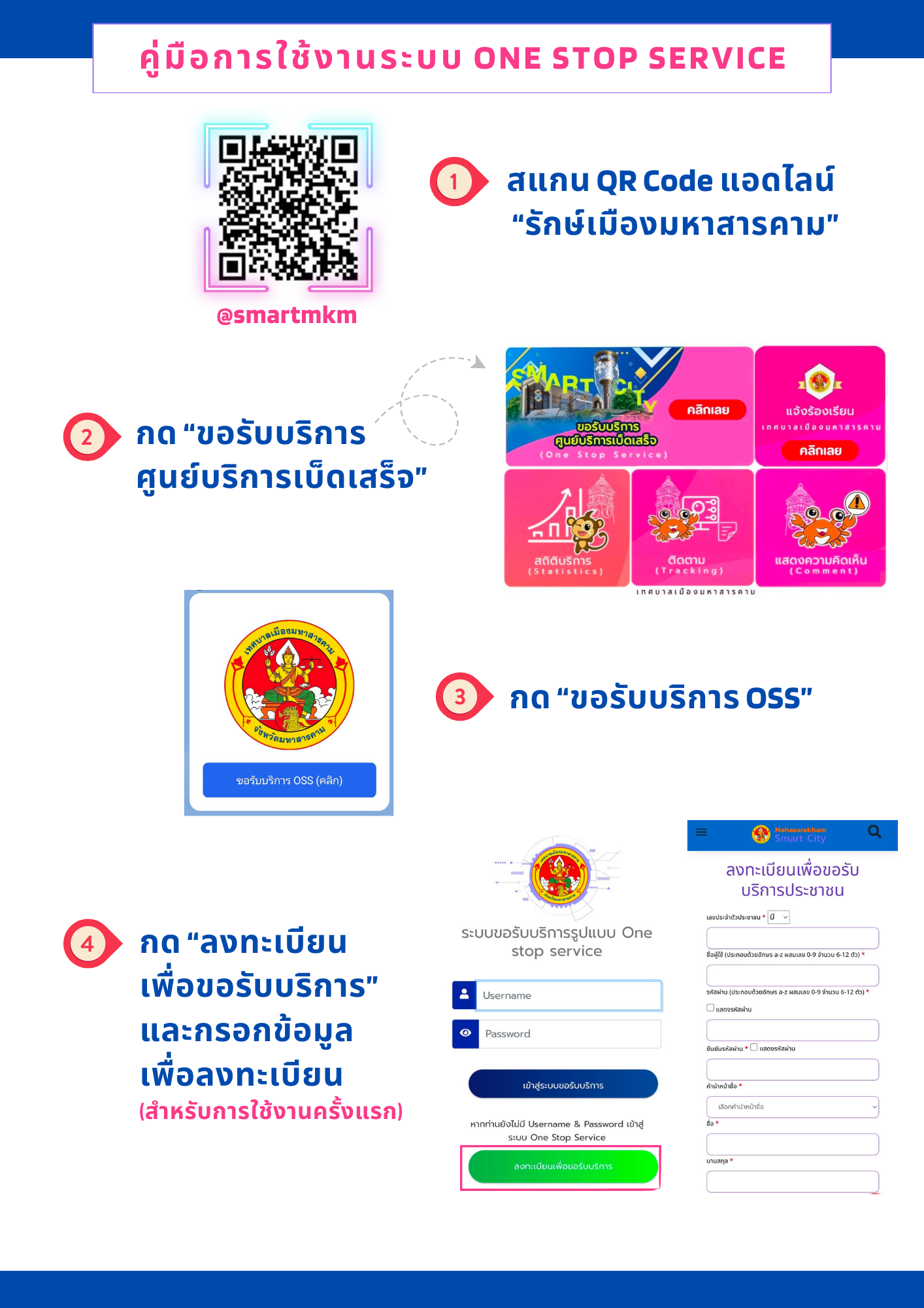 บริการออนไลน์ (One Stop Service) - เทศบาลเมืองมหาสารคาม